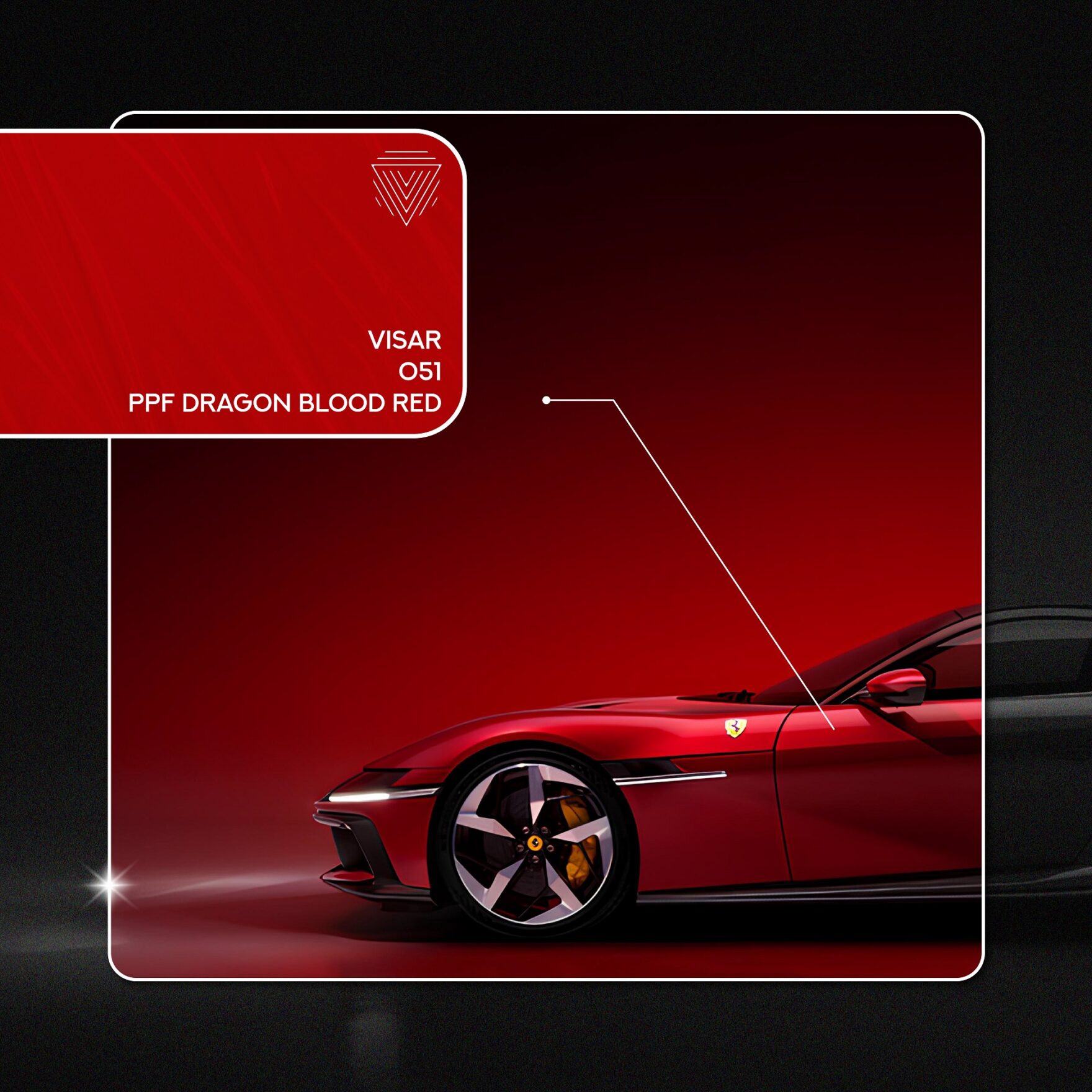 Color PPF Dragon Blood Red - Visar